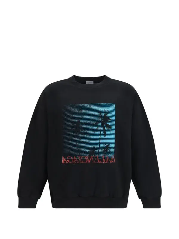 Balenciaga Graphic Print Cotton Sweatshirt
