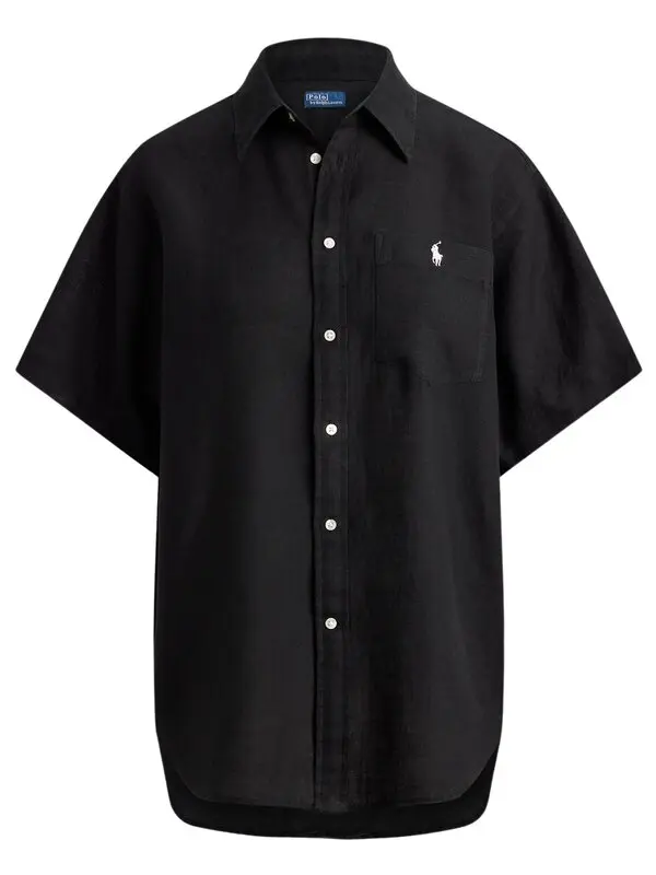 Ralph Lauren Linen Button-up Shirt - Black