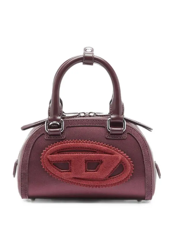 DIESEL® Mini Rolled-handle Shoulder Bag With Oval D-patch - Rosso