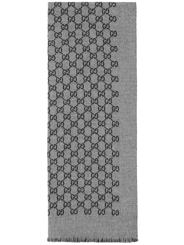 Gucci Gg Jacquard Scarf For - Antrtblack