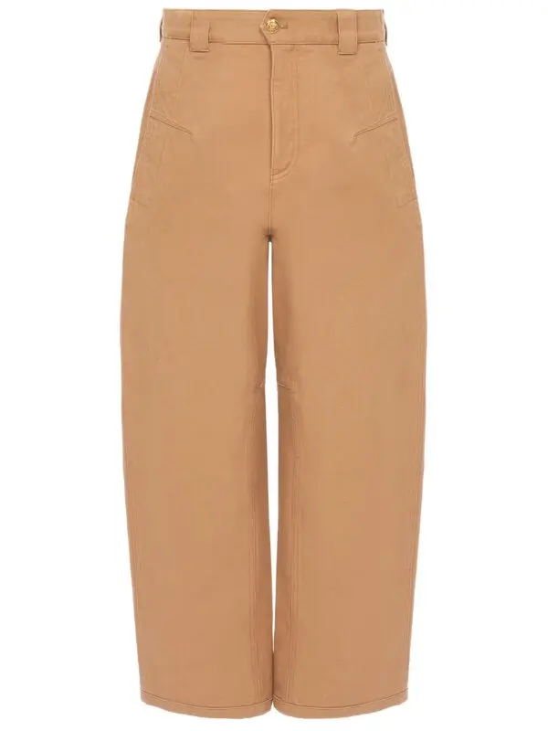 Chloé Wide-leg Trousers With Horse Medal Button Detail - Rosa