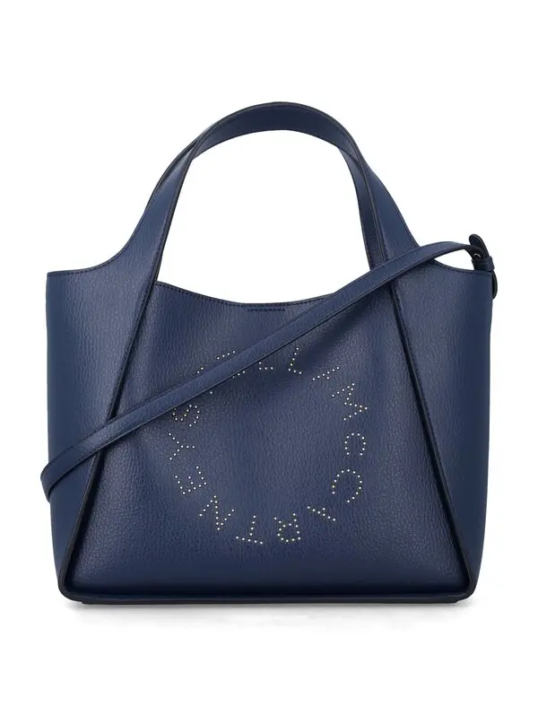 Stella McCartney Vegan Leather Tote Bag With Removable Strap And Pouch - Blu