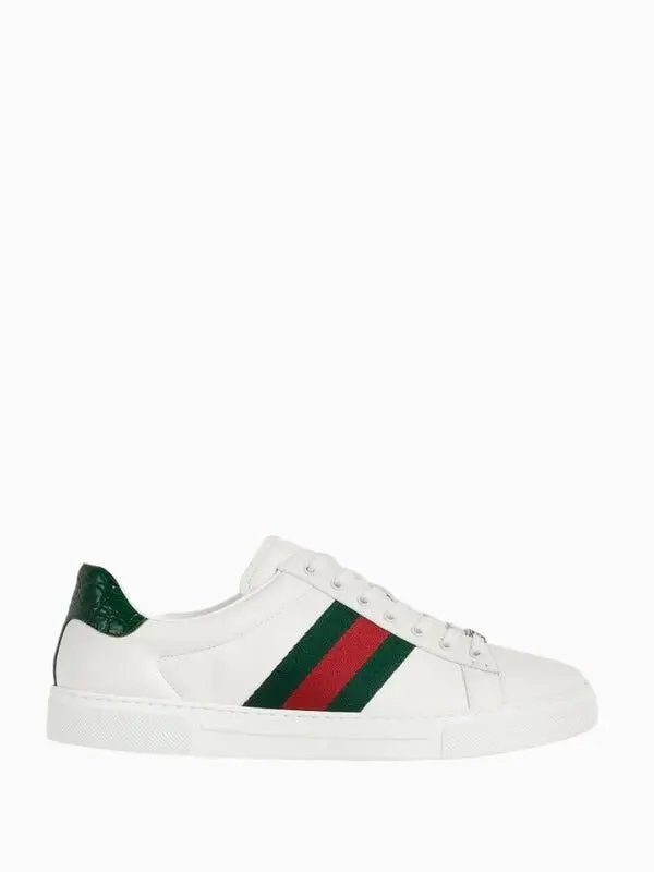 Gucci Ace Web-trim Low-top Sneakers - Greenace