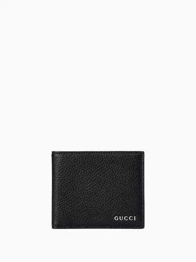 Gucci Logo-embossed Bi-fold Leather Wallet - Black