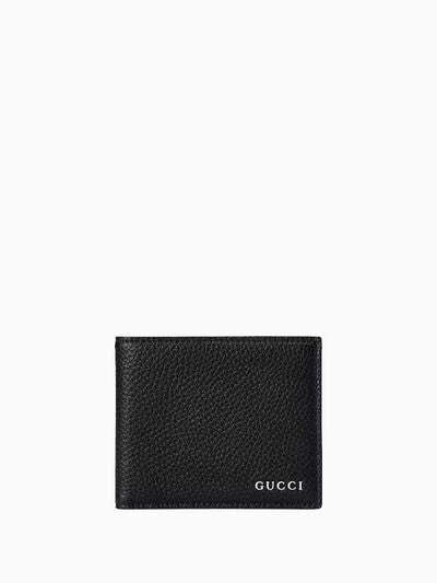 Gucci Logo-embossed Bi-fold Leather Wallet - Black