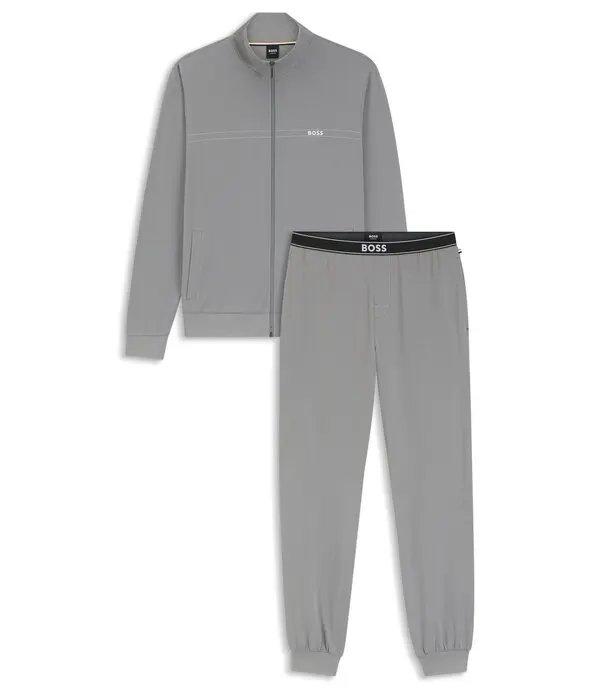 BOSS Stretch-cotton Loungewear Set With Logo Print