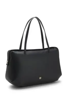 Hugo Faux-leather Tote Bag With Stacked Logo