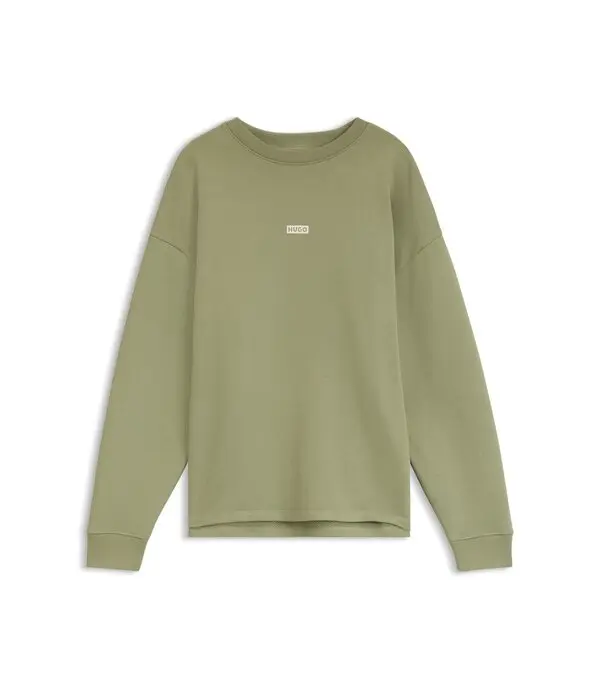 Hugo Logo-print Sweatshirt In Cotton Terry