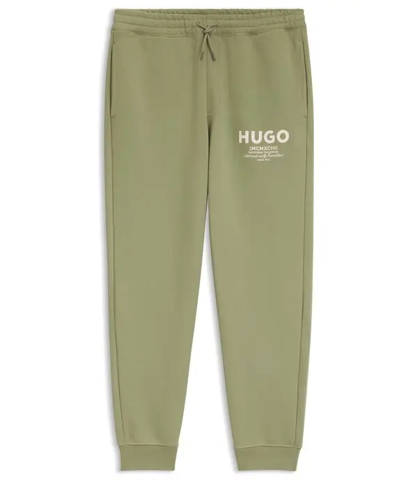 Hugo Logo-print Tracksuit Bottoms In Cotton Terry