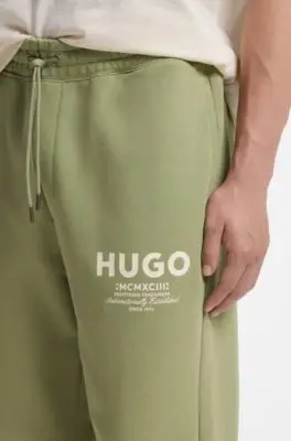 Hugo Logo-print Tracksuit Bottoms In Cotton Terry