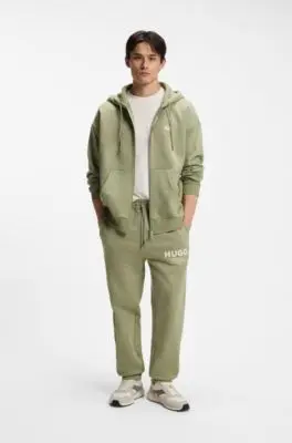 Hugo Logo-print Tracksuit Bottoms In Cotton Terry