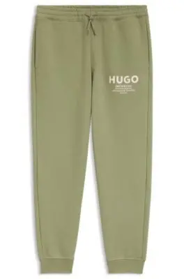 Hugo Logo-print Tracksuit Bottoms In Cotton Terry