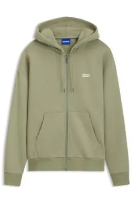 Hugo Logo-print Hoodie In Cotton Terry
