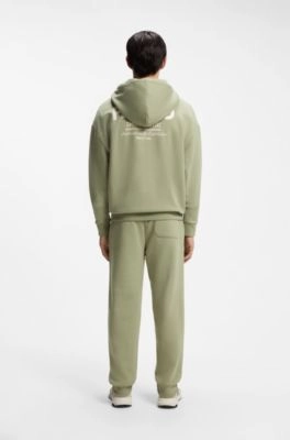Hugo Cotton Terry Logo Print Hoodie