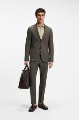 BOSS Casual-fit Cotton Shirt With Spread Collar