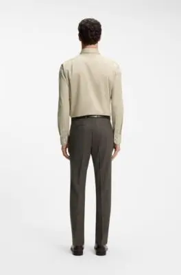 BOSS Casual-fit Cotton Shirt With Spread Collar