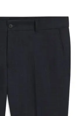 BOSS Slim-fit Pants In Virgin Wool And Linen