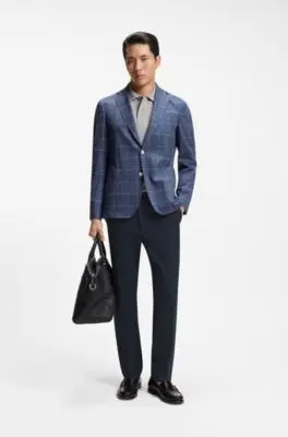 BOSS Modern-fit Pants In Stretch Twill