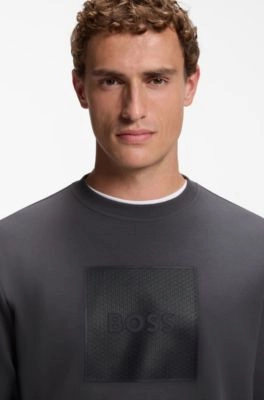 BOSS Stretch-cotton Crewneck Sweatshirt