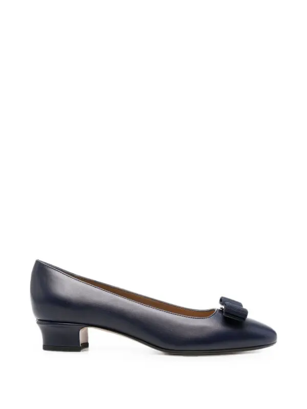 FERRAGAMO Leather Pumps With Bow Detailing