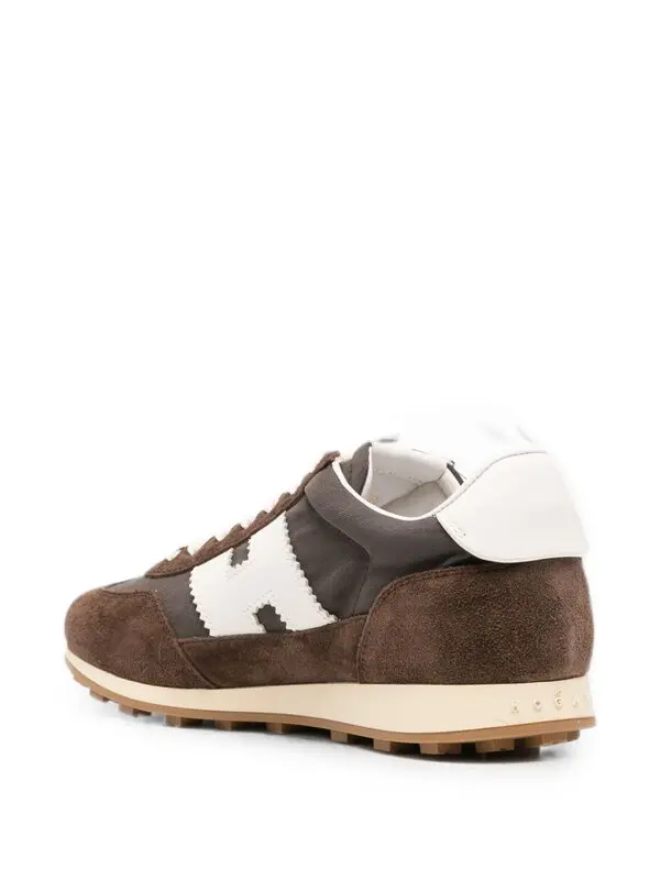 Hogan H727 Lace Up Suede Sneakers - Brown