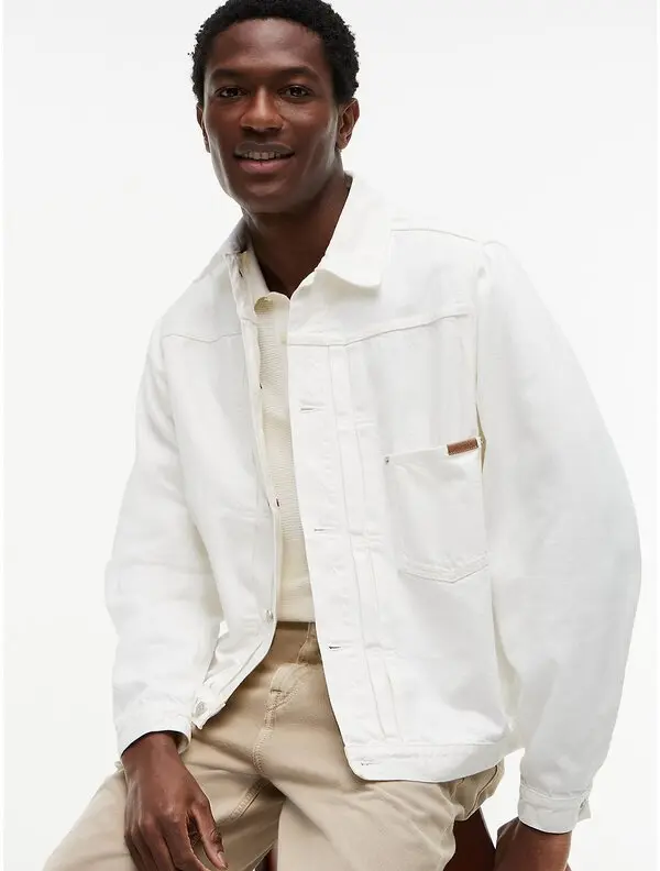 Tommy Hilfiger Garment-dyed Pleated Denim Jacket