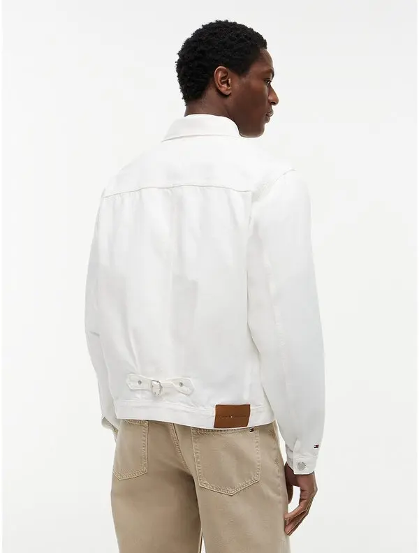 Tommy Hilfiger Garment-dyed Pleated Denim Jacket