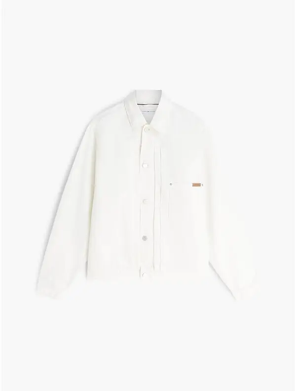 Tommy Hilfiger Garment-dyed Pleated Denim Jacket