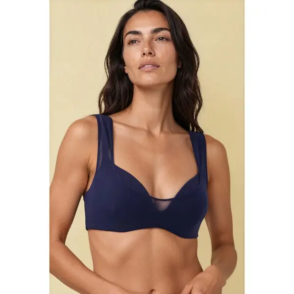 GEZZINA Dawn Heartshape Bikini Top - Blue