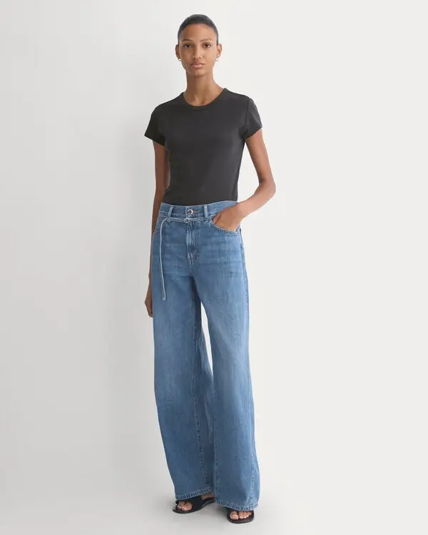 Everlane Lightweight Loose Wide-leg Jean - Medium Indigo