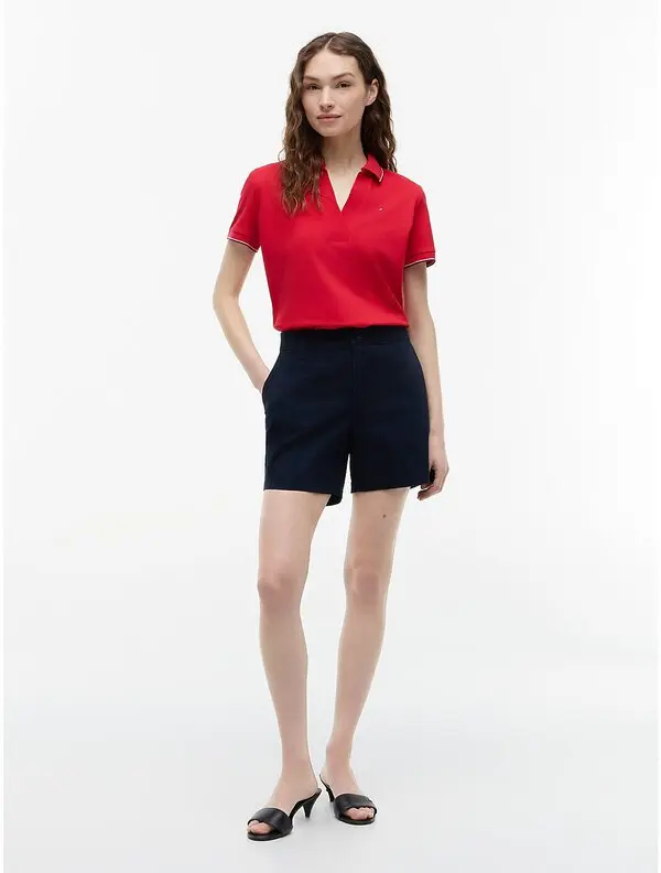 Tommy Hilfiger Open Placket Tipped Polo Shirt