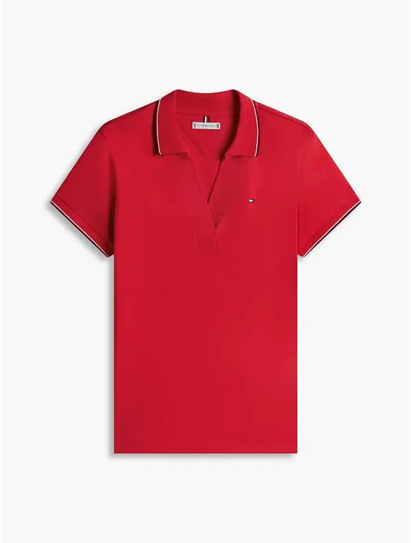 Tommy Hilfiger Open Placket Tipped Polo Shirt