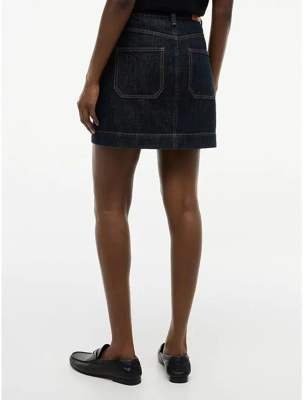Tommy Hilfiger High-rise Button-front Denim Mini Skirt