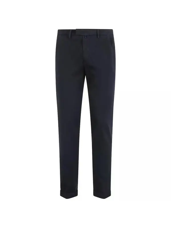 BRIGLIA 1949 Straight-leg Turn-up Trousers - Blue
