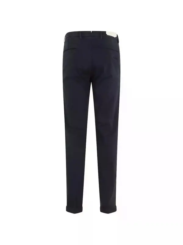 BRIGLIA 1949 Straight-leg Turn-up Trousers - Blue