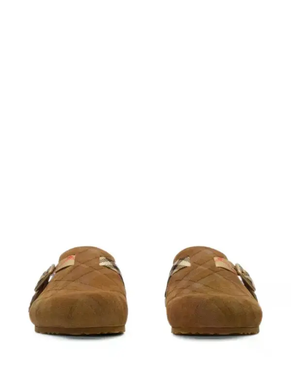 Burberry Check-pattern Buckle-fastening Slipper