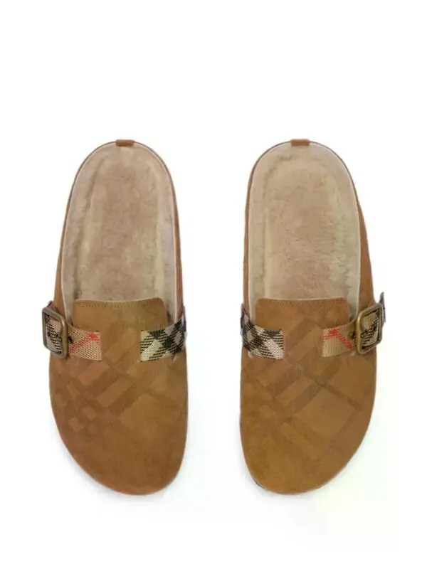 Burberry Check-pattern Buckle-fastening Slipper