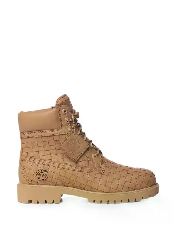 Timberland Woven Leather Lace-up Boots
