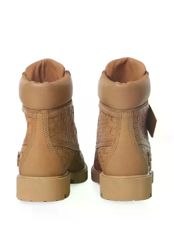 Timberland Woven Leather Lace-up Boots