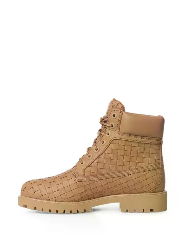 Timberland Woven Leather Lace-up Boots
