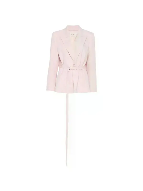 VICOLO Belted Peak-lapel Blazer