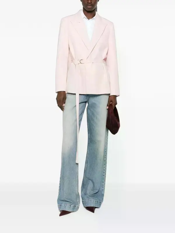 VICOLO Belted Peak-lapel Blazer