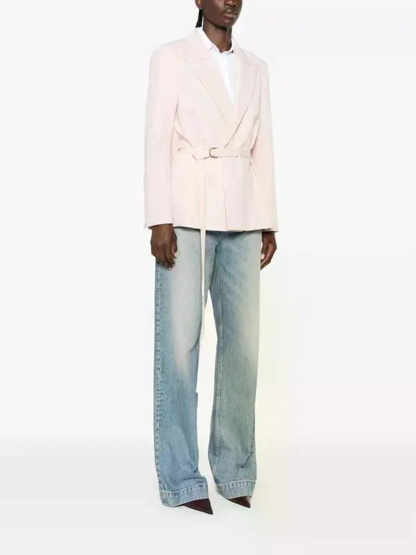 VICOLO Belted Peak-lapel Blazer