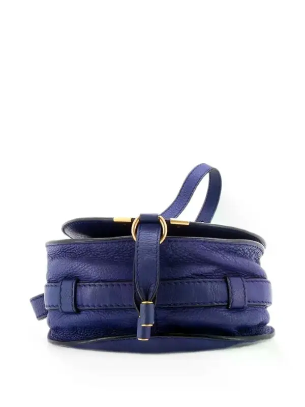 Chloé Marcie Leather Small Crossbody Bag - Blue