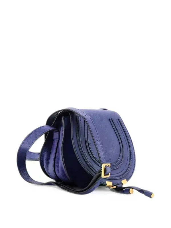 Chloé Marcie Leather Small Crossbody Bag - Blue