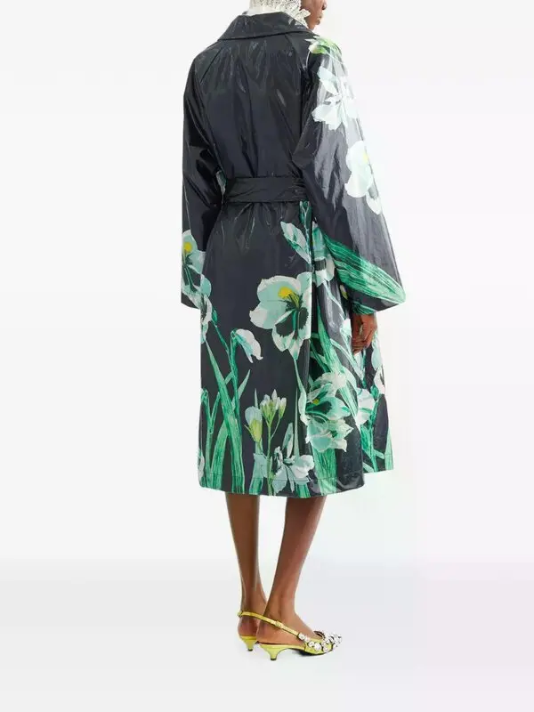 Erdem Floral-print Coated Trench Coat
