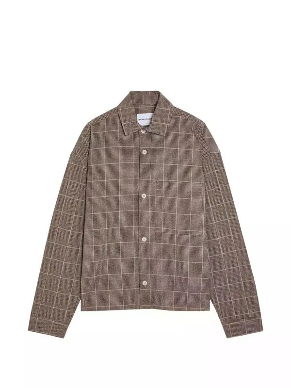 MKI MIYUKI ZOKU Check-pattern Boxy-fit Shirt