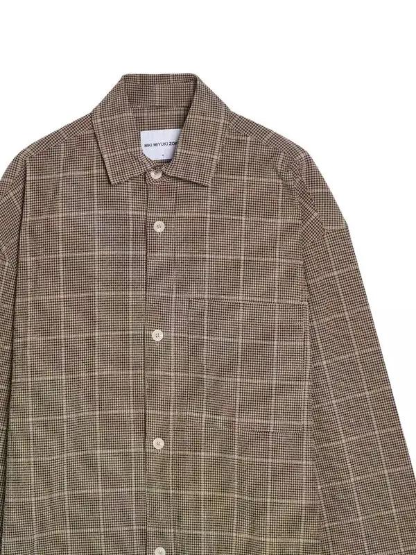 MKI MIYUKI ZOKU Check-pattern Boxy-fit Shirt