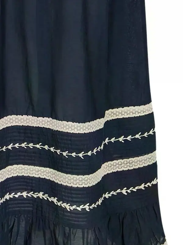 Rixo Malie Embroidered Midi Dress - Blue