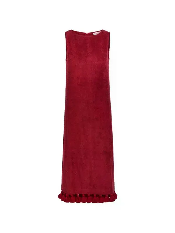 Cap D'antibes Aurelia Tassel-trim Midi Dress - Red